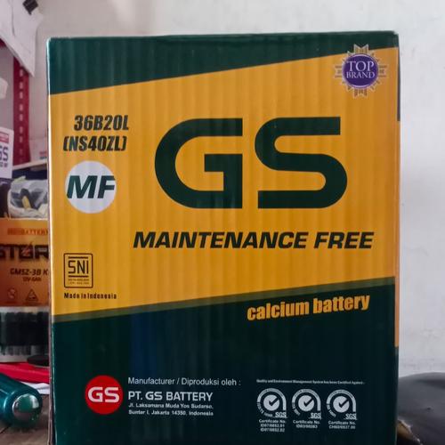 Jual Aki kering Gs mf Gs astra tipe Ns40zl 36b20L 12v 35ah via gosend ...