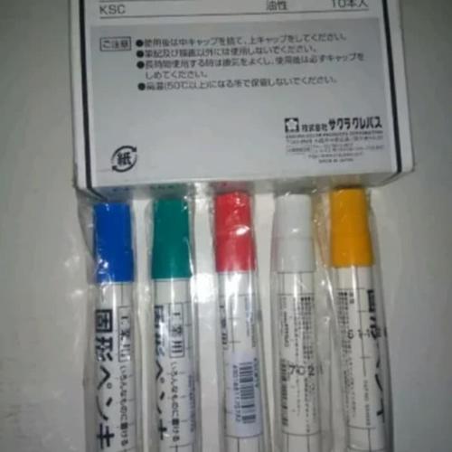 Jual (MT)SAKURA STEEL SOLID MARKER/penanda besi permanen Biru - Jakarta ...