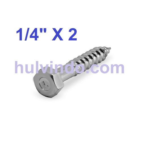Jual DESKRUP / LAG SCREW STAINLESS STEEL 304 1/4 X 2 - Kota Tangerang ...