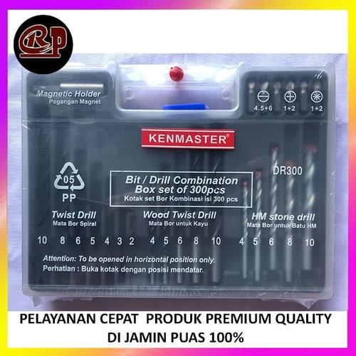 Jual Mata Bor Set Kenmaster 300 pcs / Mata Bor Kayu Besi Beton ...