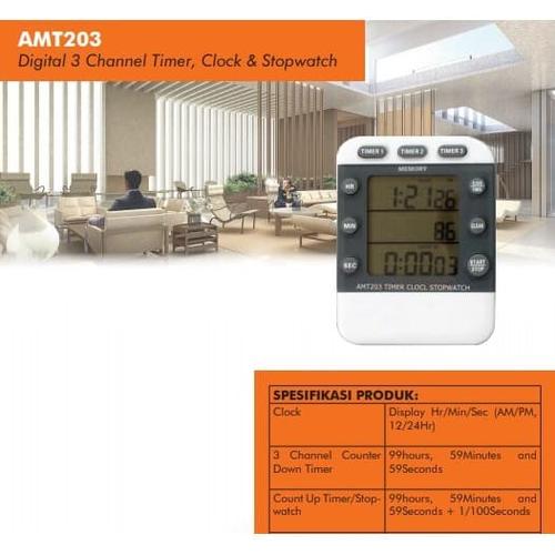 Jual Digital 3 Channel Timer AMTAST AMT203 Jam Digital Portable - Kab ...