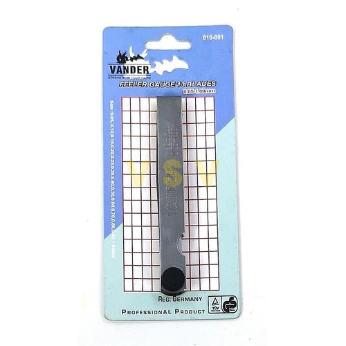 Jual VANDER Feeler gauge 13 blades / Puller gauge / Thickness Gauge ...