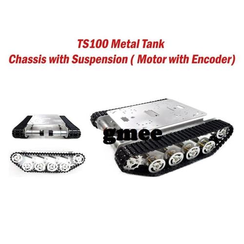 Jual TS100 Metal Tank Chassis with Suspension ( Motor with Encoder) RC ...