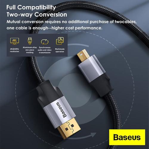 Jual Baseus Adapter Cable Mini DP Male to DP Male Kabel Proyektor ...