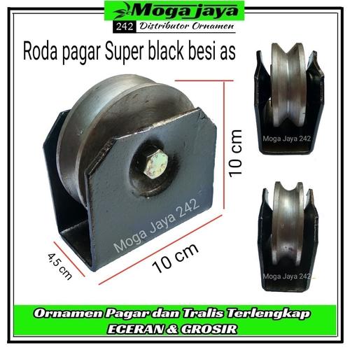 Jual roda pagar super black besi as 10cm kwalitas ISTIMEWA - Rell Siku ...
