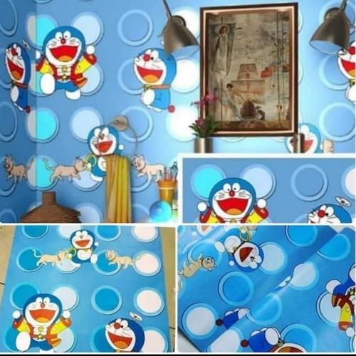 Jual Wallpaper Dinding Motif Karakter Kartun 45cm x10m - Awan Doraemon ...