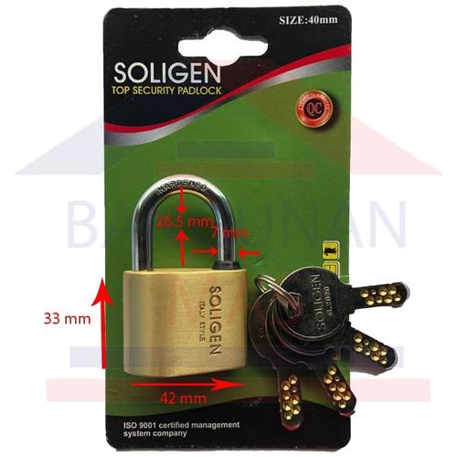 Jual Gembok Soligen Per 40 mm Pendek Kuningan Computer Key Gembok ...