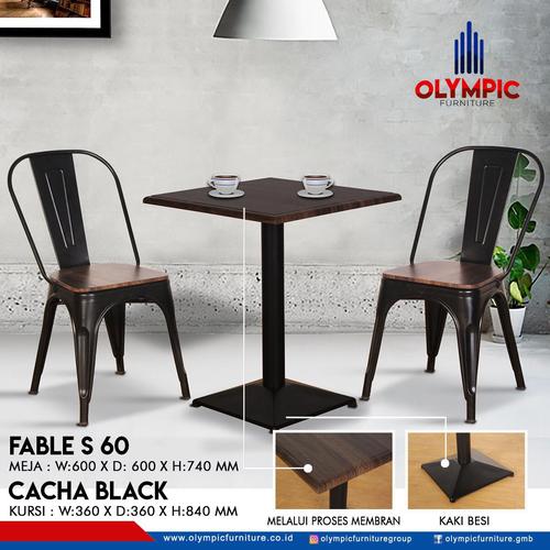 Jual Meja cafe industrial modern meja makan modern Olympic Fable S 60 ...