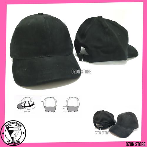 Jual Topi Baseball Polos Pria Wanita Caps Distro Bahan Rapel - Hitam ...