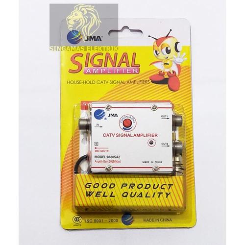 Jual Penguat Sinyal TV Signal Booster/CATV Amplifier+2 Splitter Raiden ...