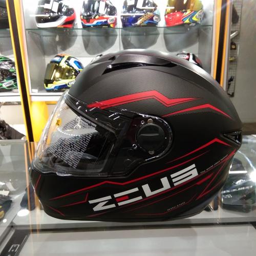 Promo ZEUS ZS 811MATT BLACK AL12 BLACK RED I HELM MOTOR FULL FACE Cicil ...