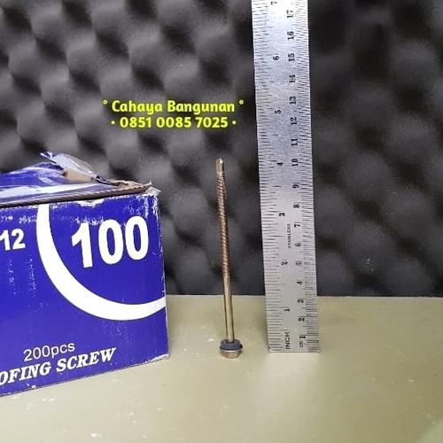 Jual Baut Sekrup Skrup Roofing Screw Atap Baja Ringan 10Cm 10 Cm ZOLO ...