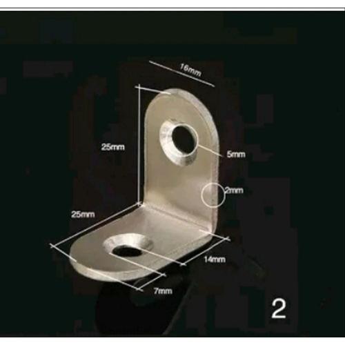 Jual Besi stainlees angle L corner bracket briket siku 25x25x16mm ...