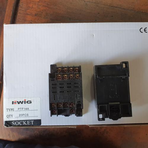 Jual Relay Socket LY4/LY4N/H3Y-4 14 Pin Ewig PTF14A / Socket Relay Ewig ...