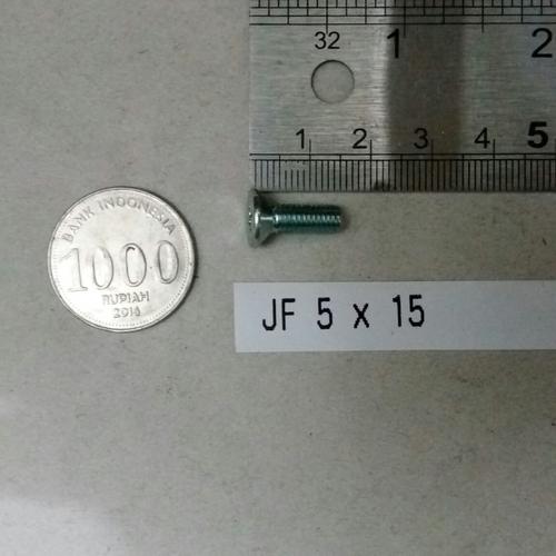 Jual Baut JF 5 x 15 Kepala Datar / Flat Head Putih - Kota Bandung ...