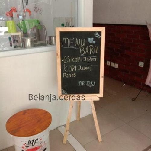 Jual PAPAN TULIS KAPUR + STANDING TRIPOD PAPAN MENU CAFE PAPAN BOARD ...