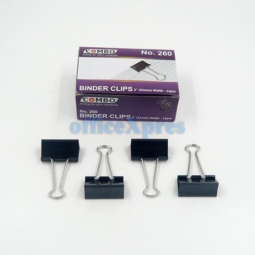 Jual Binder Clip / Klip Hitam / Klip Besar / Penjepit Kertas 260 Combo ...
