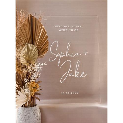 Jual Acrylic Welcome Sign 40x60 / Grafir Welcome Sign / Dekorasi ...
