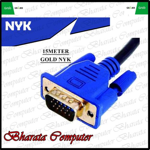 Jual Kabel VGA 15 Meter/Kabel VGA Male To Male 15M Gold Plated NYK ...