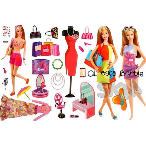 Jual METH AL6905 BARBIE FASHION 60X90 WALSTIKER WALLSTICKER WALL STIKER ...
