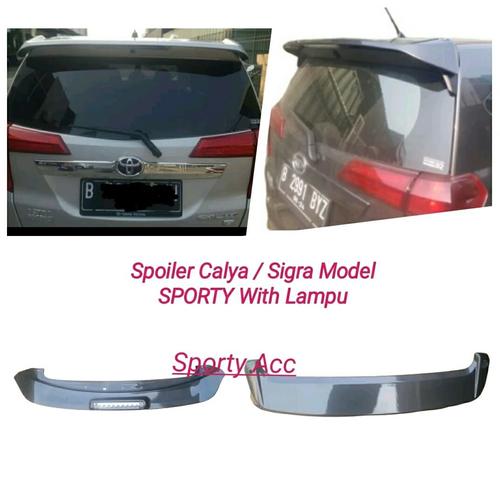 Jual Spoiler Calya / Sigra Model SPORTY With Lampu - Biru - Kota ...