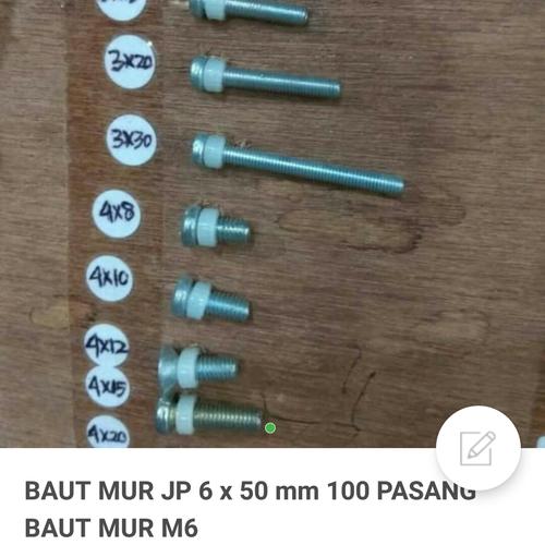 Jual BAUT JP 4 x 25 mm Lengkap Mur 100 set - Jakarta Pusat ...