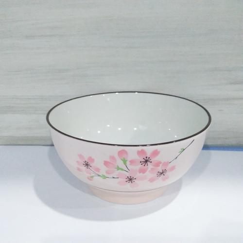 Jual mangkok pink motif bunga / mangkok mie / mangkok cantik / mangkuk ...