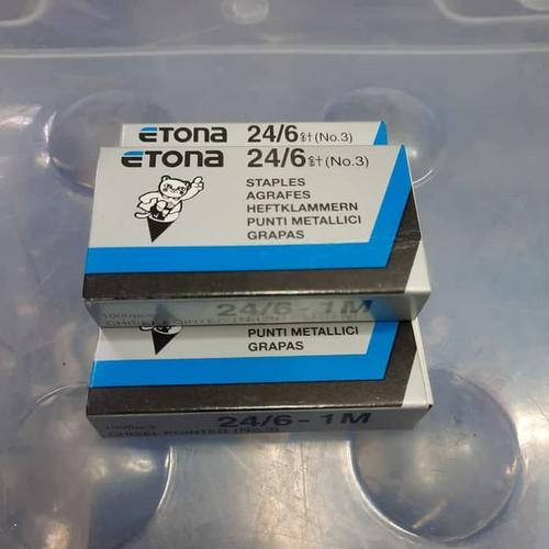 Jual Isi Staples No.3 (24/6-1M) Etona / Isi Staples Etona 24/6-1M (No.3 ...