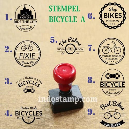 Jual stempel logo toko sepeda bicycle shop gowes club design vintage ...