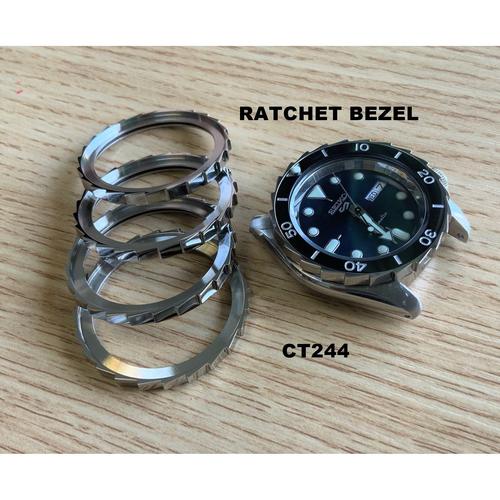 Jual SKX Ratchet Bezel - CT244 - SKX007 SKX009 SRPD Polished Steel ...