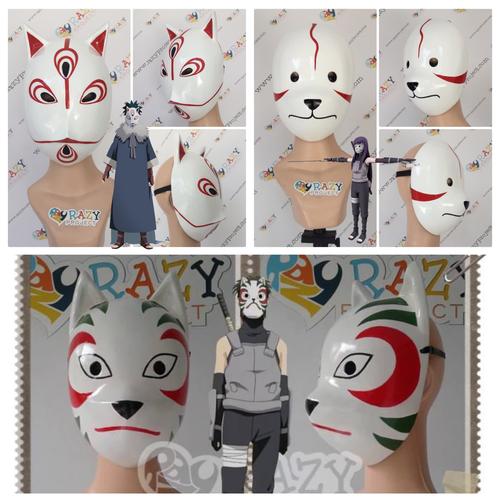 Jual Mask Topeng Kayu Cosplay Anime Jepang Yamato Tenzo Naruto Kitsune ...
