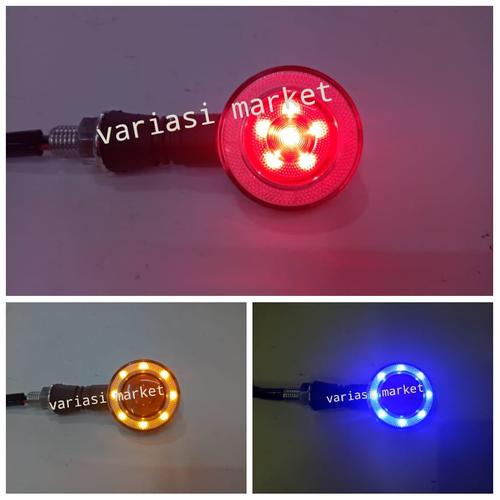 Jual Lampu Sein Led Bulat Plus Senja dan Rem - Lampu Sein 3 in 1 ...