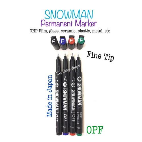 Jual Spidol Snowman OPF FINE TIP Plastik Glass Ceramic OHP Marker ...