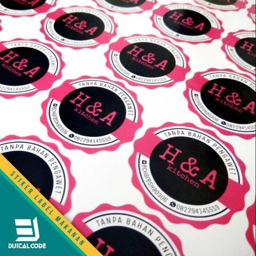 Jual Desain + Cetak + Cut Stiker Kertas Chromo A3 Sesuai Bentuk Stiker ...