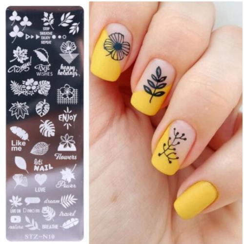 Jual (MIXED MODEL) Stamping plate stamping plat stamp nail art plat ...