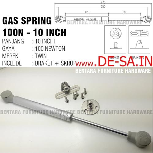 Jual Twin Gas Spring 100 N (Hidrolik Cabinet Dapur / Jok Motor) - Kab ...