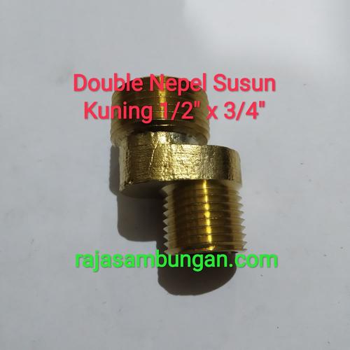 Jual Double Nepel Susun Kuningan 1/2 x 3/4 Inchi Sambungan Dobel Drat Depok - Kota Depok - toko ...