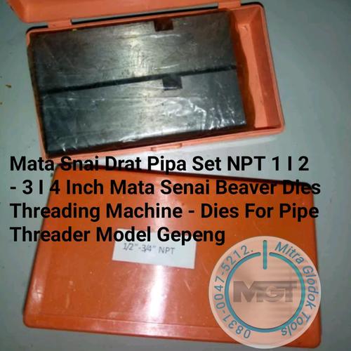 Jual Mata Snai Drat Pipa Set NPT 1/2-3/4 Inch Mata Senai Beaver Dies ...