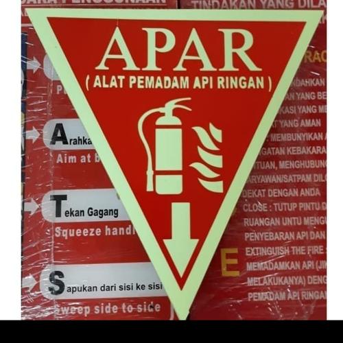 Jual AKRILIK SEGITIGA APAR K3 RAMBU SAFETY GLOW IN THE DARK UK 35X35X35 ...