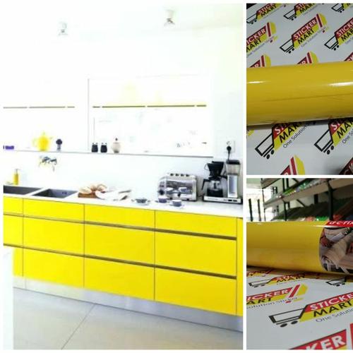 Jual Sticker Roll Dekorasi Lemari Meja Kuning Yellow Glossy Stickermart ...