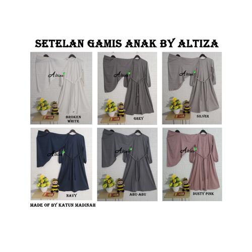 Jual Setelan Gamis Anak Premium Katun Madinah by Altiza - 2, Navy ...