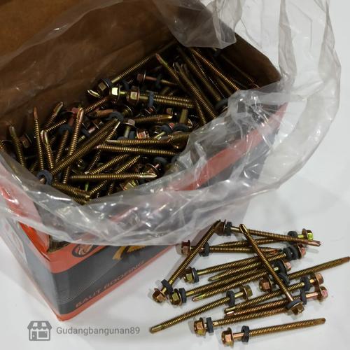 Jual Baut roofing/ruping/skrup sekrup 12 x 70 /self drilling screw 7 cm ...