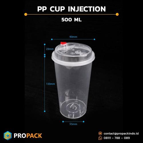 Jual Cup PP Injection 500ml isi 25 pcs / Gelas Fore - Cheese Tea Murah ...