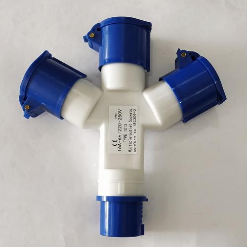 Jual Three Way Socket / Multiple Outlet Socket 3 Pin 16A-6H/250 Volt ...