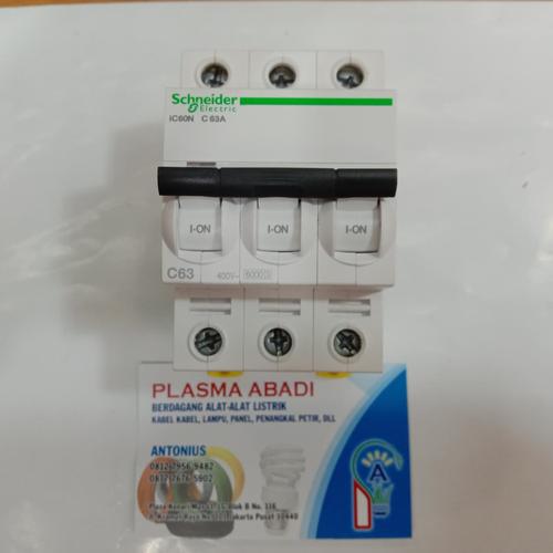 Jual MCB iC60N Schneider 3 phase 50A/63A - Jakarta Pusat - PLASMA ABADI | Tokopedia