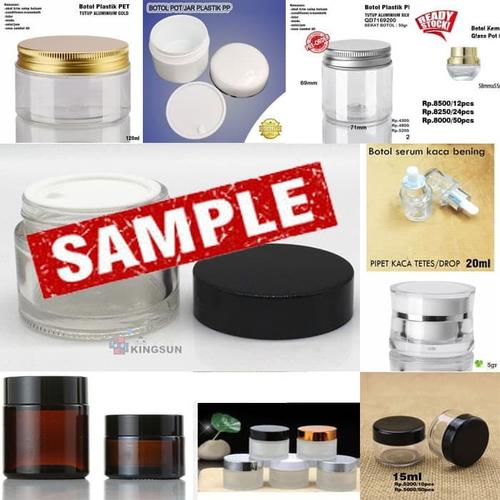 Jual Contoh Sampel Sample Kemasan Produk Botol Toples Pot Jar Plastik ...