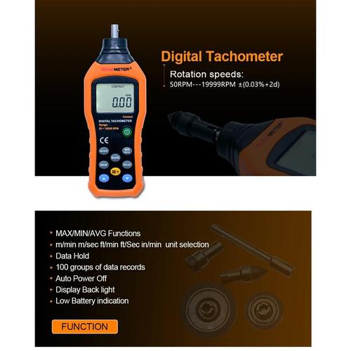 Jual High Precision Digital Tacho meter 50~19999RPM Speed Meter Gauge ...