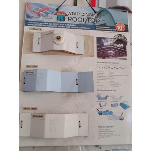 Jual ATAP UPVC MERK ROOFTOP LEBAR EFEKTIF 77 TEBAL 10MM WARNA SEMI ...
