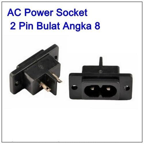 Jual Socket Kabel Power 2 Lubang connector AC 2 pin Angka 8 - Jakarta Barat - Sinar Ceria ...