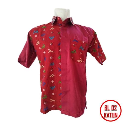 Jual Baju Batik Motif Aksara Lontara Kombinasi Type BL 02 Katun - Kab ...